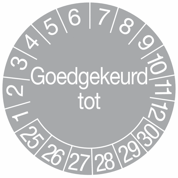 Gekleurde keuringsstickers met tekst van permanent vinyl - Goedgekeurd ...