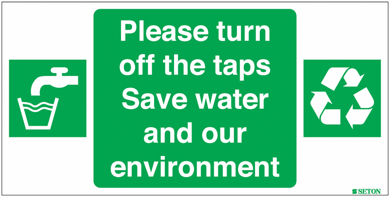 Please Do Not Turn Off Water Signs Save Water Off Sign Stock