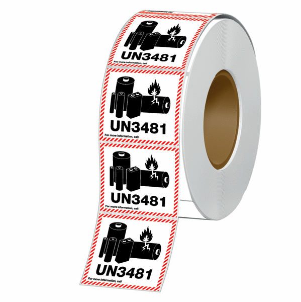 UN3481 Lithium Battery Postage Self Adhesive Sticker Labels | Seton