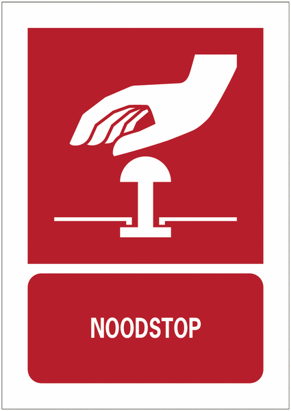 Pictogrammen noodstop, gasaflsluiter voor brandpreventie | Seton