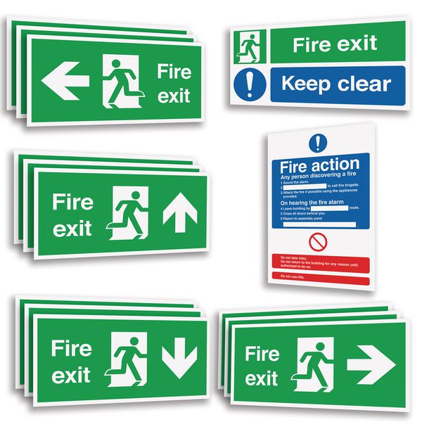 Fire Safety Sign Starter Pack – Medium. Quick Delivery | Seton