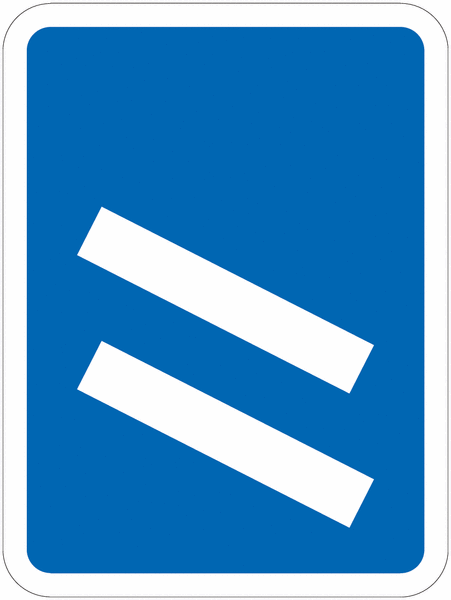 Traffic Signs - 200 Yards To Exit - Left - Blue & White | Seton