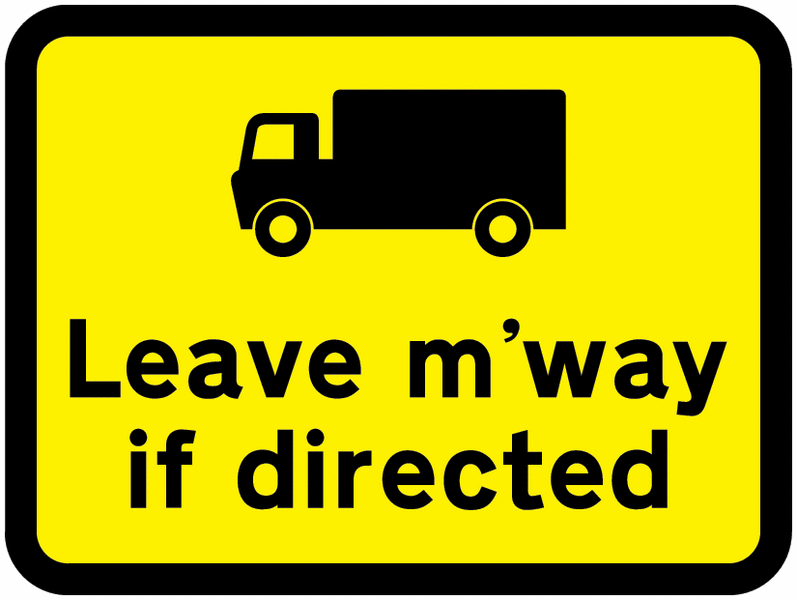 Traffic Signs Goods Vehicles Leave Motorway If Directed | Seton