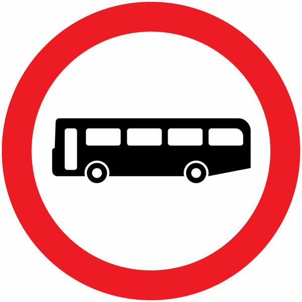 Traffic Signs - Buses Prohibited. Zero-Fuss Delivery | Seton