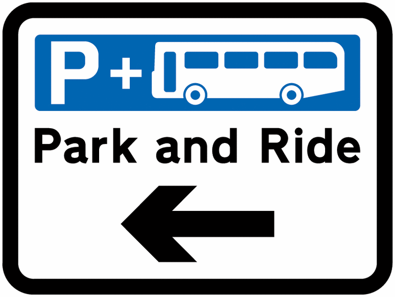 Traffic Signs - Park And Ride (Arrow Left) Fast Delivery | Seton