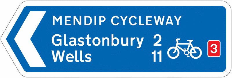 Traffic Signs - Cycleway (Arrow Left). Quick Delivery | Seton