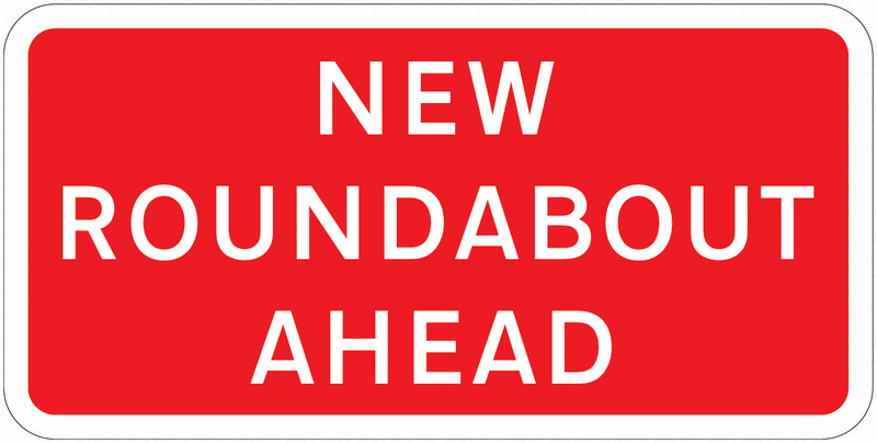 Traffic Circle Roundabout Ahead Sign Roundabout Traffic Circle Road