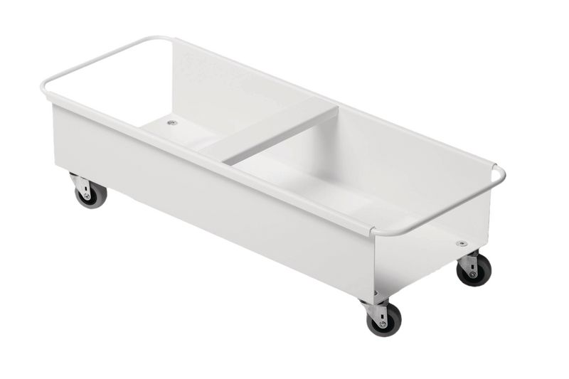DURABIN White Trolley for 2 Rectangular Waste Bins | Seton