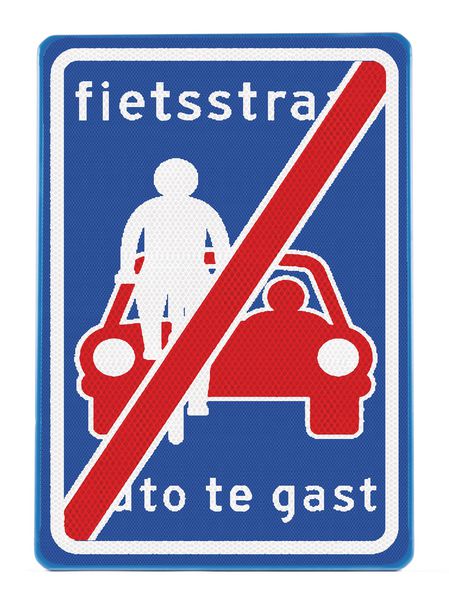 RVV-bord - Fietsstraat - Auto te gast - L1002-B | Seton