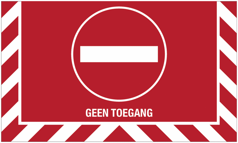 Vloermarkering met tekst - Geen Toegang | Seton
