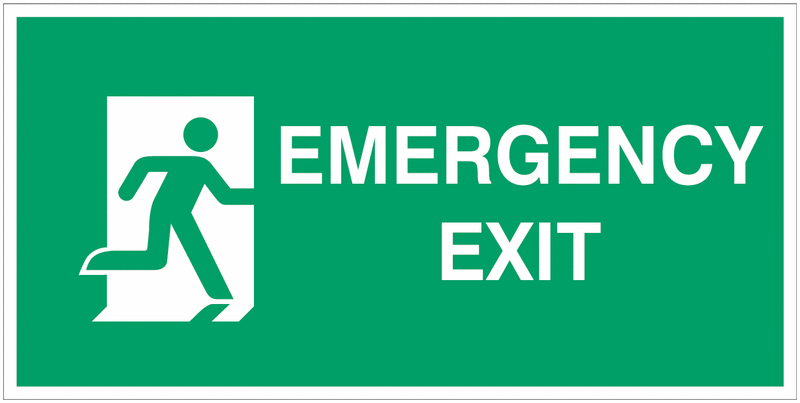 Panneau d'évacuation ISO 7010 - Emergency exit - E002 | Seton