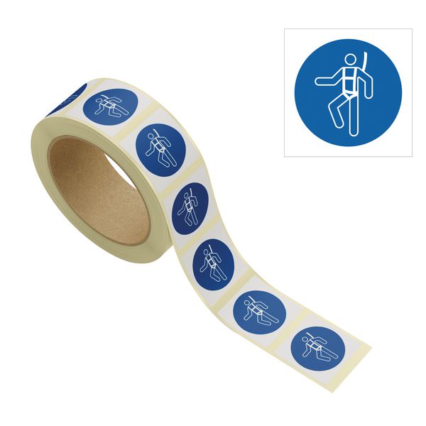 Fall Arrest Harness Vinyl Safety Labels On-a-Roll | Seton