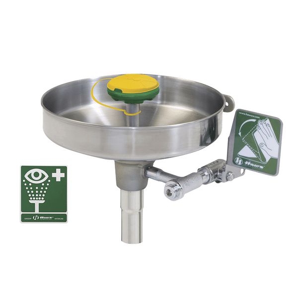 Oogdouche met laminaire stroming van inox voor wandmontage | Seton