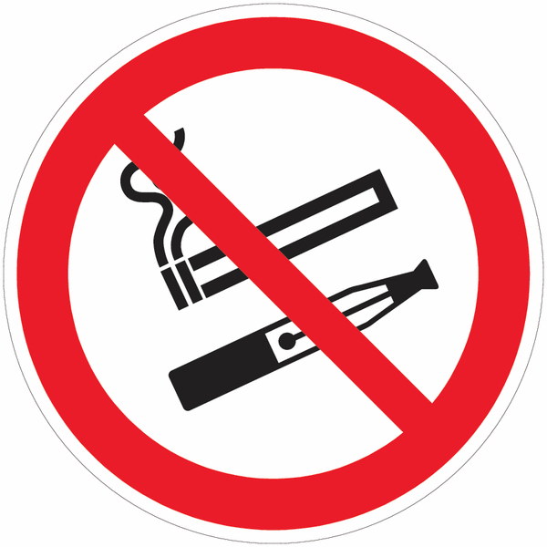 Señales y autoadhesivos "Prohibido fumar y vapear" | Seton