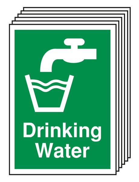 Easy-Fit “Safe Drinking" and “Not Drinking" Water Signs | Seton