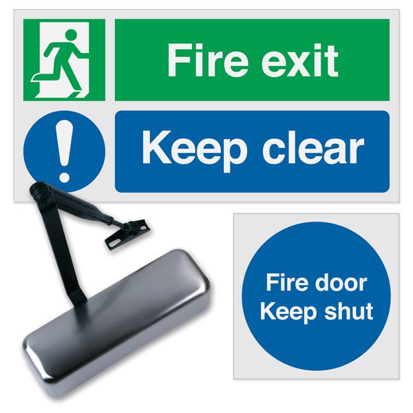 Door Closer & Signage Bundle | Seton
