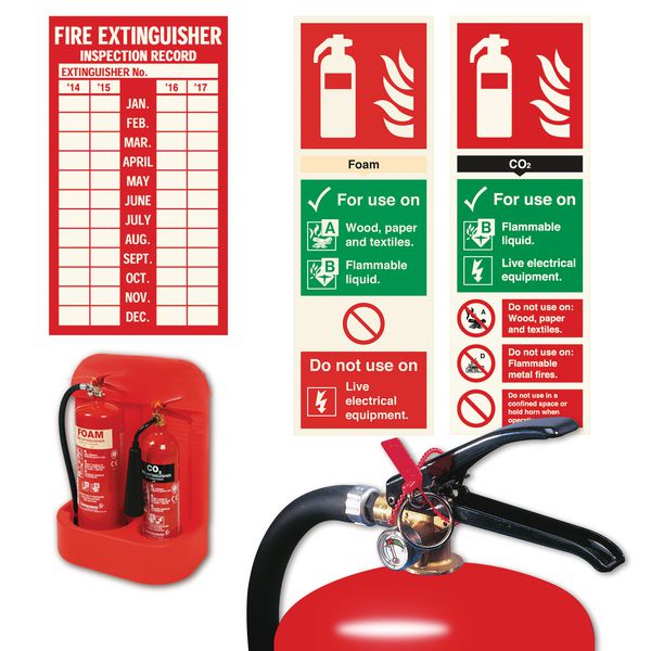 Heavy Duty Fire Extinguisher Stand and Sign Kits | Seton