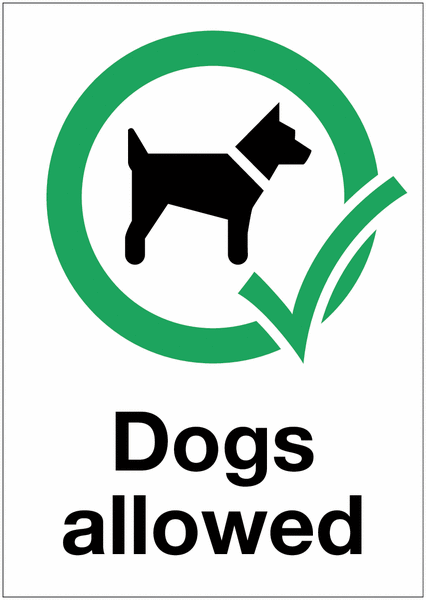 Dogs Allowed Signs | Seton