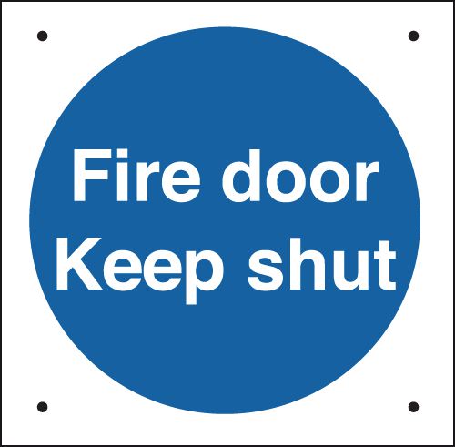 Fire Door Keep Shut/No Symbol Vandal-Resistant Sign | Seton