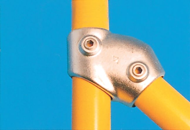 Adjustable Short Tee 30-60° Galvanised Clamp | Seton
