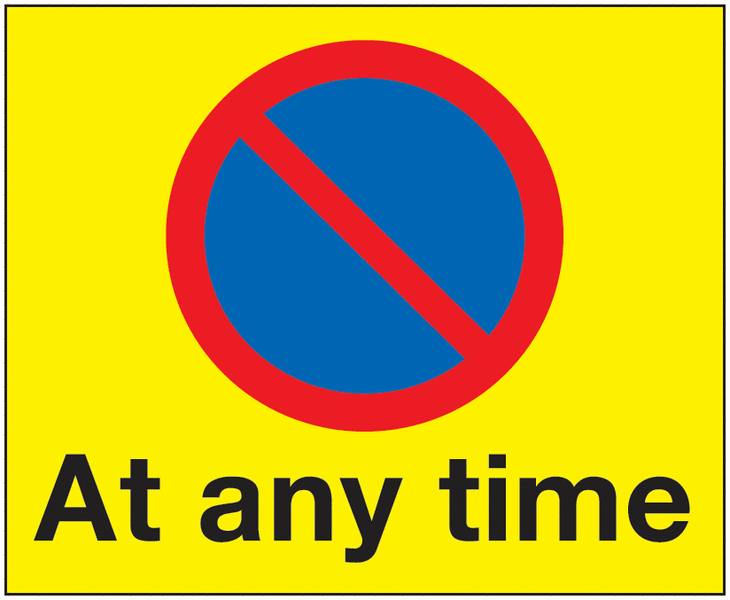 Restricted Access Parking Sign. No Waiting At Any Time | Seton