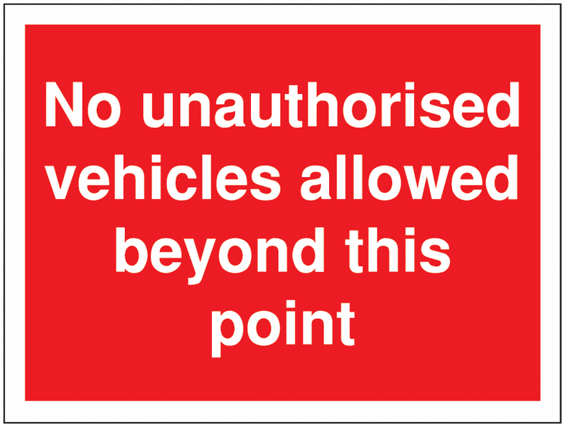 Restricted Access Parking Signs- Unauthorised vehicles | Seton