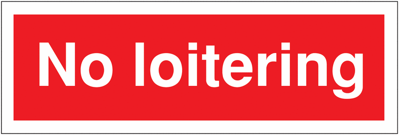 No Loitering Car Park Security Rectangle Single Sign | Seton