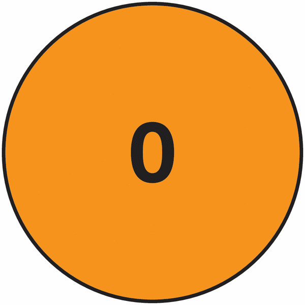 Nos 0-9 - Roll Of 500 - Stock Control Labels | Seton