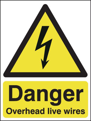 Danger Overhead Live Wires Signs | Seton