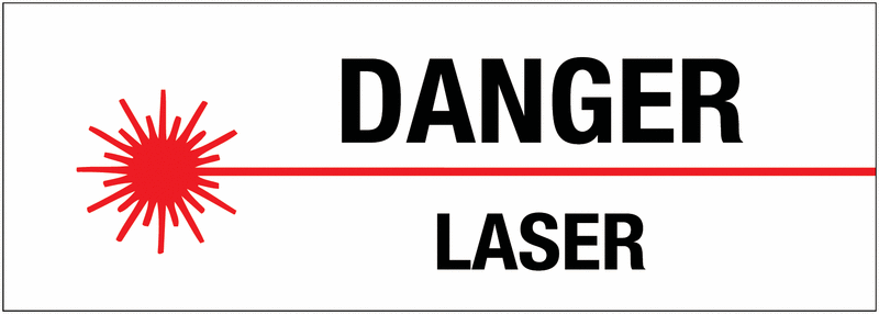 Autocollant de danger - Danger laser | Seton