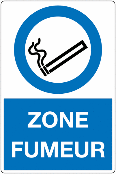 Panneau Alusign Zone fumeur | Signals