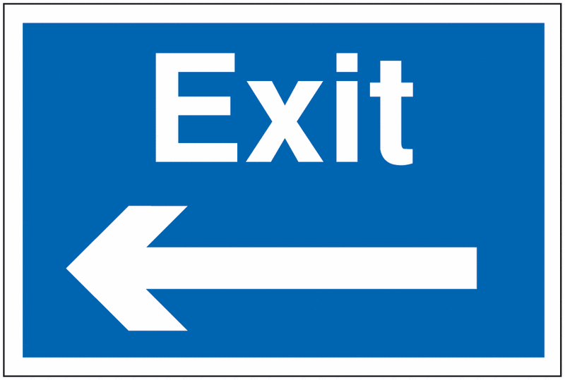 Car Park Navigation Signs - Exit Left Arrow | Seton