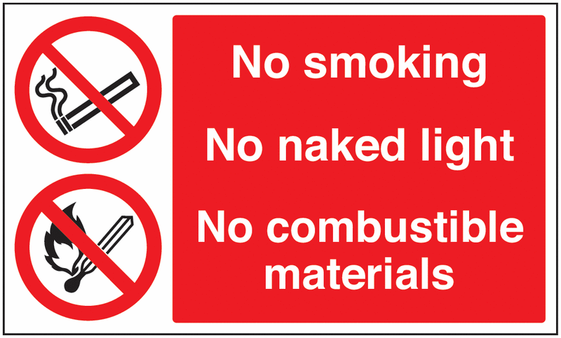 No Smoking/No Naked Light Multi-Message Signs | Seton