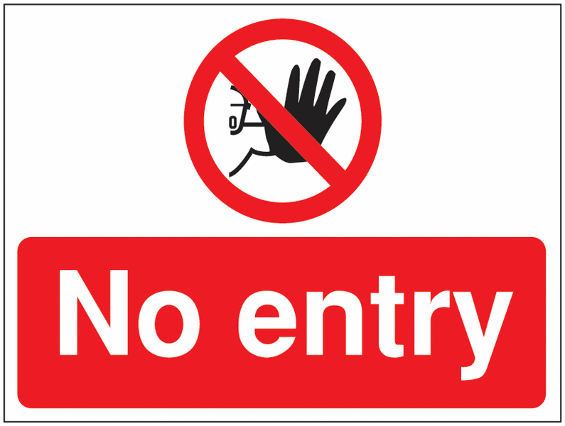 Construction Signs - No Entry Symbol | Seton