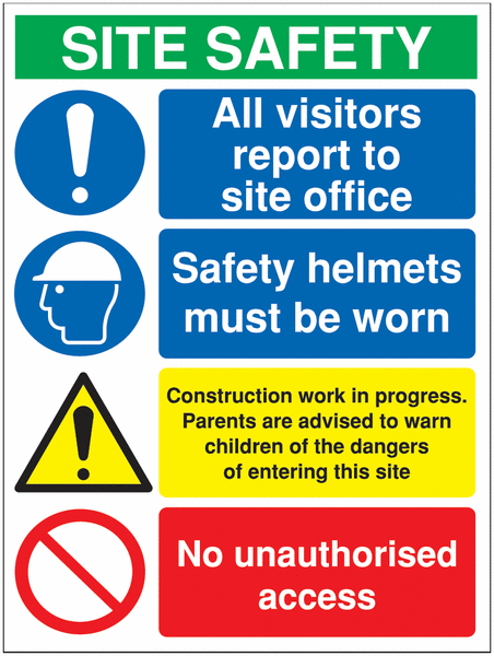 On Site Safety Visitor Signs | Safety Signs | Seton