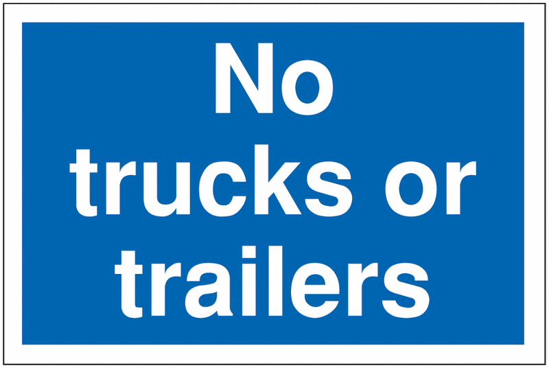 Car Park Navigation Signs - No Trucks Or Trailers | Seton