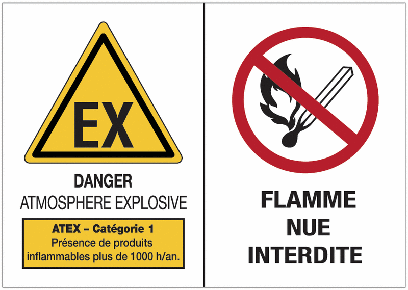 Pictogramme ATEX et signalisation atmosphère explosive | Seton