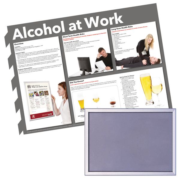 Snap Frame & Alcohol At Work Safety Poster | Seton