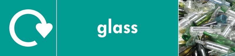 Glass - WRAP Glass Waste Recycling Pictorial Signs | Seton
