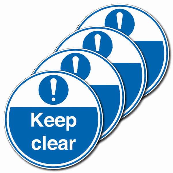4-Pack Anti-Slip Floor Signs - Keep Clear | Seton