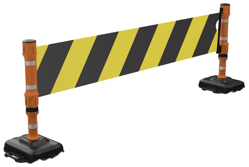 Poteaux avec bandeau de balisage rétractable EasyExtend Max | Seton