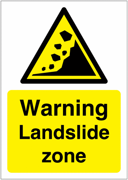Danger Zone Sign Warning Landslide Zone Sign Fast, Zero Fuss