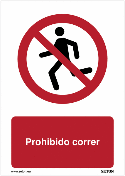 Señal ISO 7010 - Prohibido correr - P048 | Seton