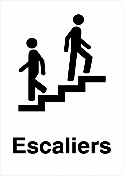 Panneau ISO 7001 avec pictogramme "Escaliers" - PF021 | Seton