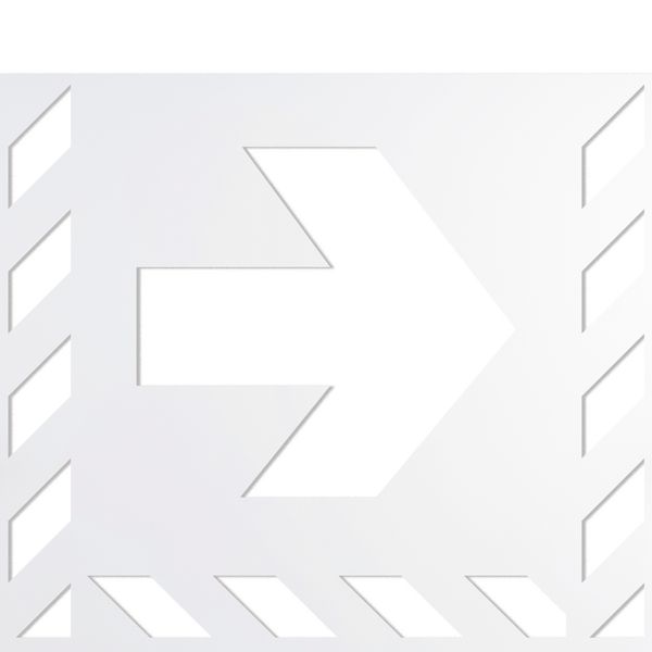 Sjabloon van polypropyleen 'Pijl' | Seton