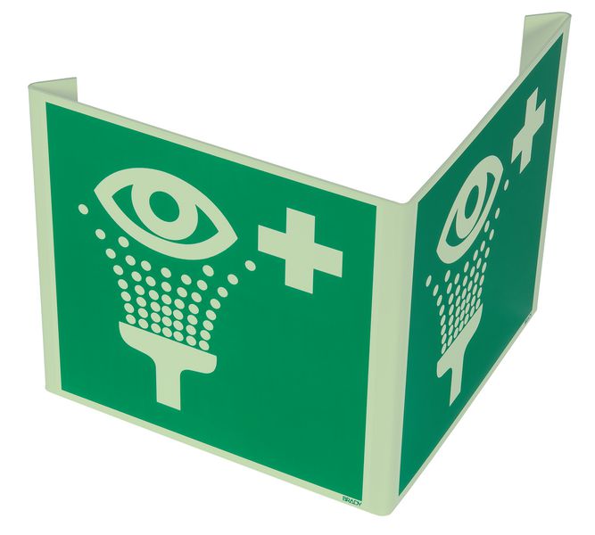 Pictogrammes en drapeau et tridimensionnels photoluminescents ISO 7010 ...