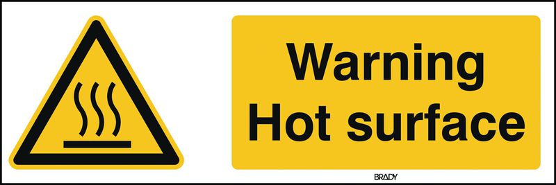 ToughWash - Warning Hot Surface Sign | Seton