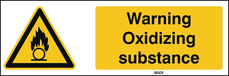 ToughWash - Warning Oxidizing Substance Sign | Seton