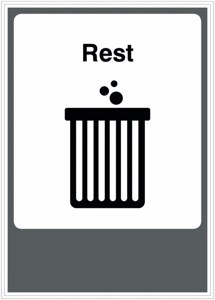 Stickers voor afvalscheiding - rest (conform Rijkswaterstaat) | Seton