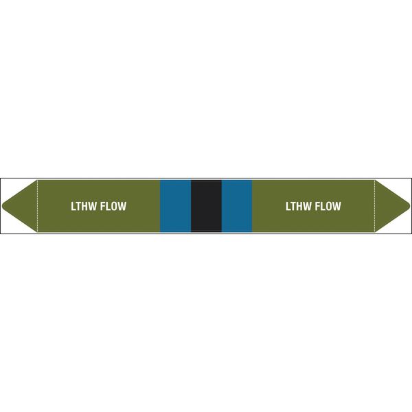 British Standard Single Pipe Marker- LTHW Flow | Seton